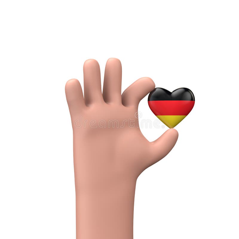 Hand Holding a Germany Flag Heart. Community Togetherness Concept Stock ...