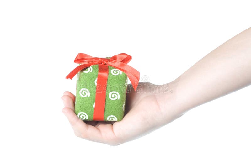 Hand holding gift stock photo. Image of decoration, closeup - 11598704
