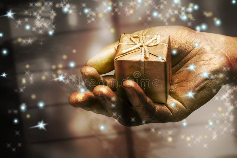 Hand holding a gift stock image. Image of birthday, event - 2346293