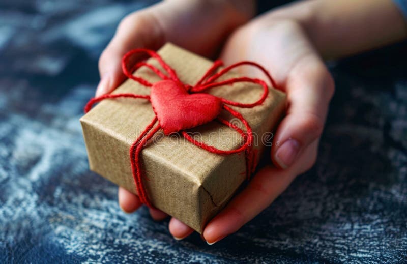 Hand Holding a Gift Box Hands Holding a Gift Box Hand Holding Box Stock ...