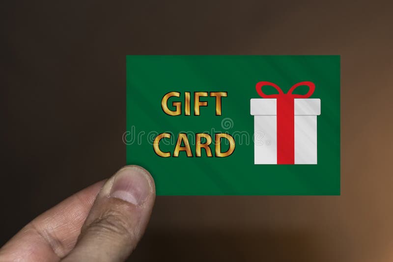 Hand holding a gift card stock photo. Image of holding - 261721292