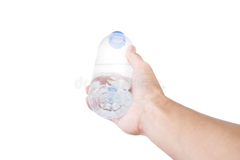 Hand Holding, Giving or Receiving Bottle of Water, Selective Focus ...