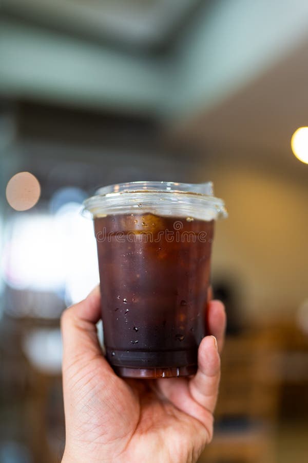 Hand Holding Glass Black Coffee Cold Drip Stock Photos - Free & Royalty ...