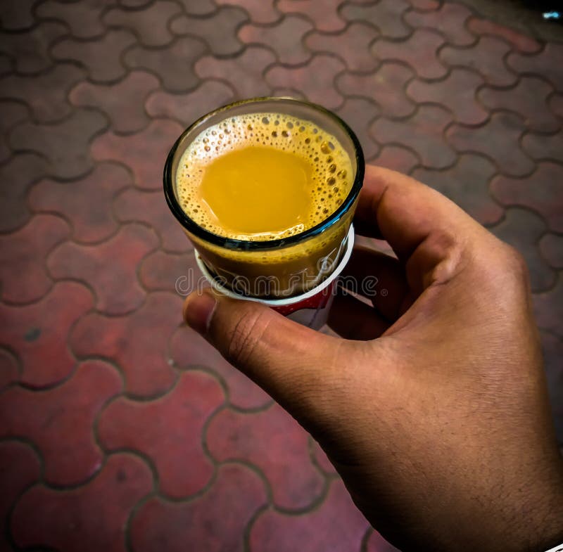 A Hand Holding Cup of Tea & X28; Chai Stock Image - Image of fresh ...