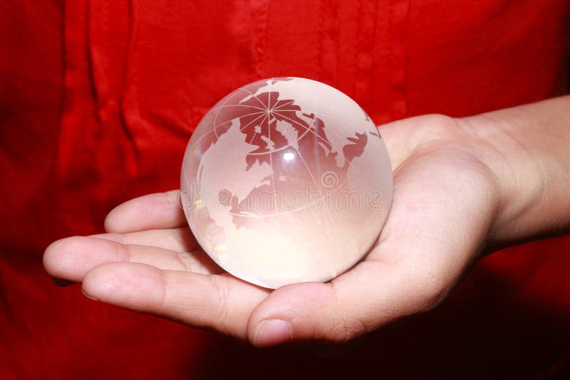 Hand holding global stock image. Image of planet, worldwide - 43803029