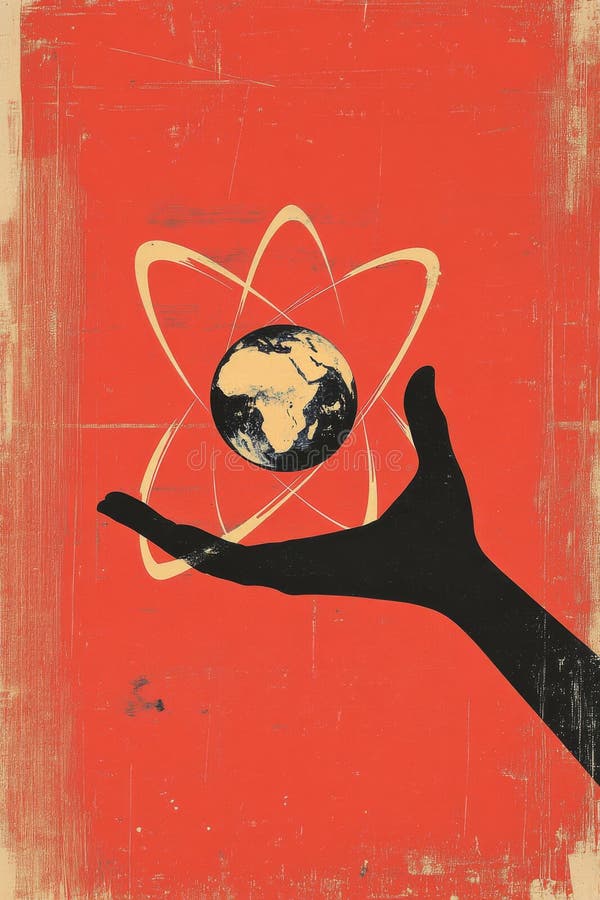 Atomic Science Molecular Atom. Generative Ai Design Stock Image - Image ...