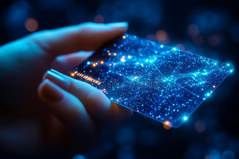 Hand Holding Glowing Circuit Board Connectivity Representing Technology ...