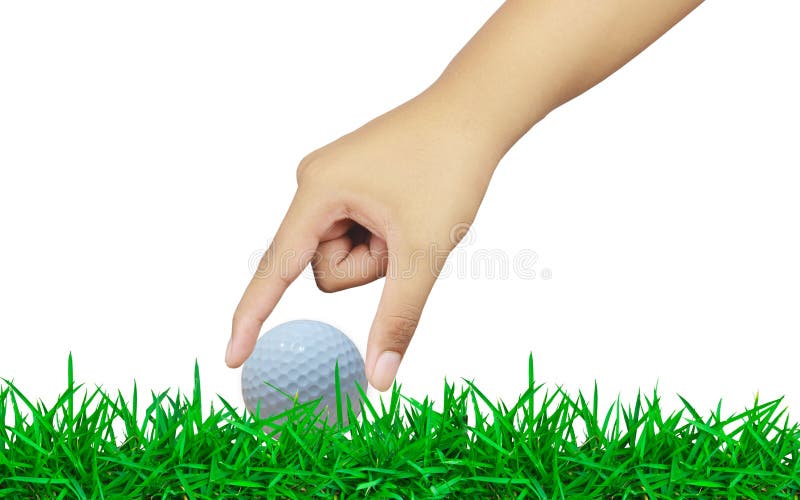 Hand holding a golf ball stock photo. Image of lawn, golfclub - 19998210