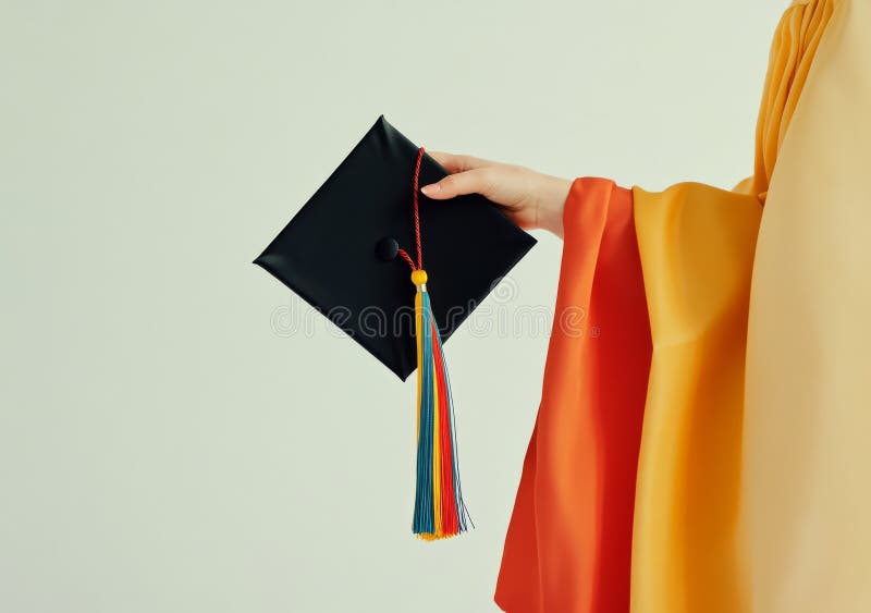 A Hand Holding a Graduation Cap Symbolizes Intelligence and Academic ...