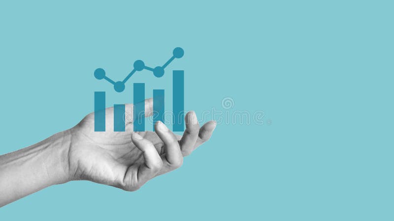 Hand Holding a Graph Upwards. Success, Opportunity and Growth Concept ...