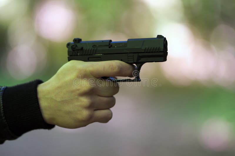 Hand Holding Gun, Danger Theme Stock Image - Image of kill, dangerous ...