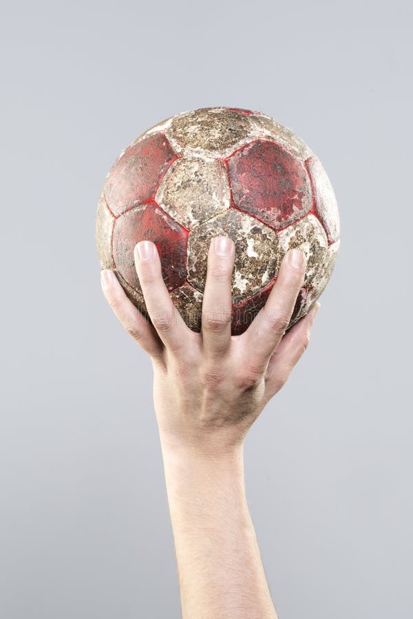 Hand holding a handball stock photo. Image of white, person - 55516008