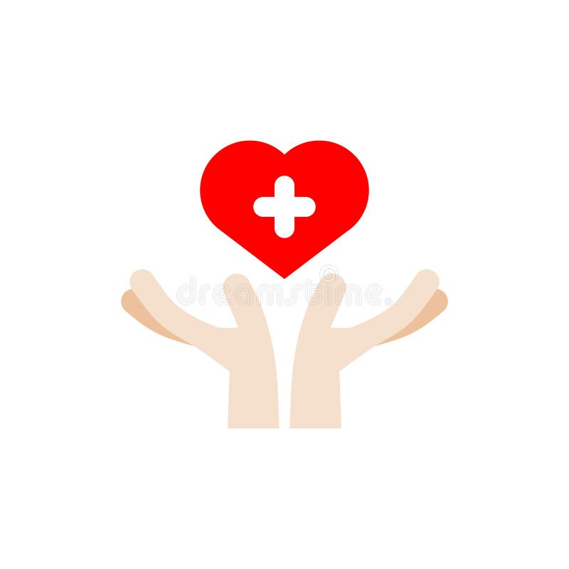 Hand Holding Heart Icon, Health Care Icon, Vector Stock Vector ...