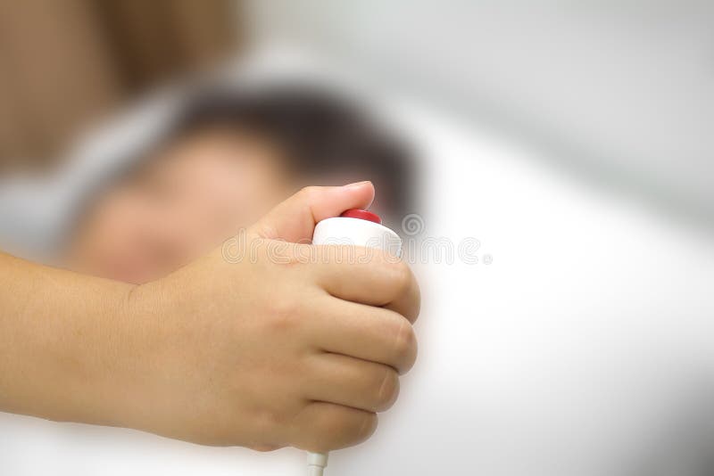 Hand Holding a Help Call Button Emergency Stock Image - Image of ...