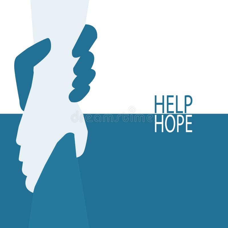 Hand Holding Hand for Help and Hope Icon Logo Vector Graphic Design ...