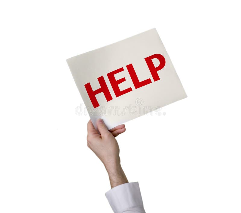 Hand holding help sign stock photo. Image of office - 124414904