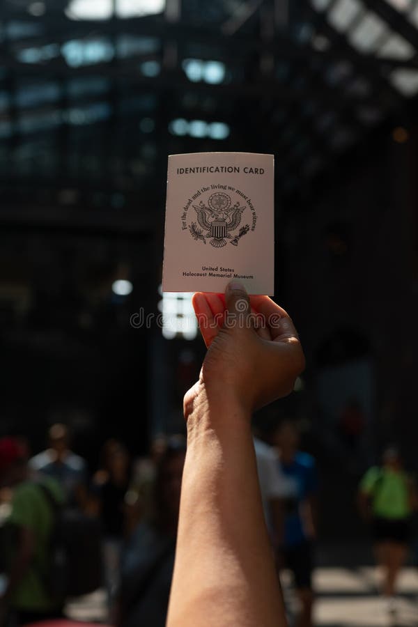 Hand Holding Holocaust ID Museum Card Editorial Stock Photo - Image of ...