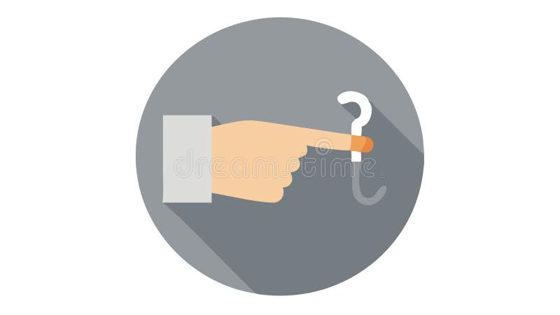 Hand Holding a Hook Outline or Work Tool Industrial Graphic , Vector ...