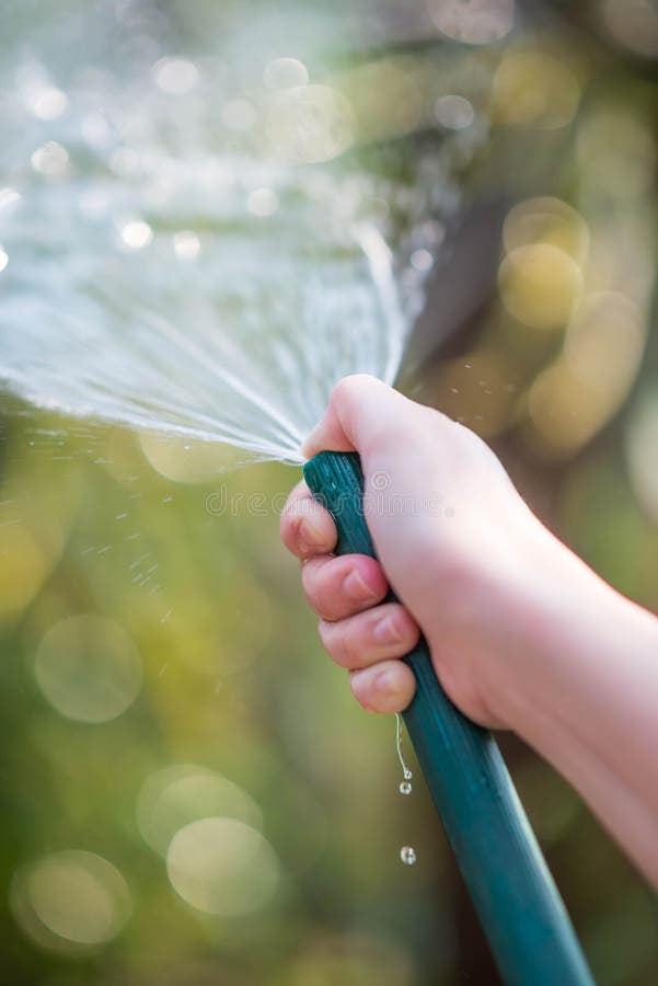 Hand holding a hose no5 stock image. Image of wash, hand - 50108855