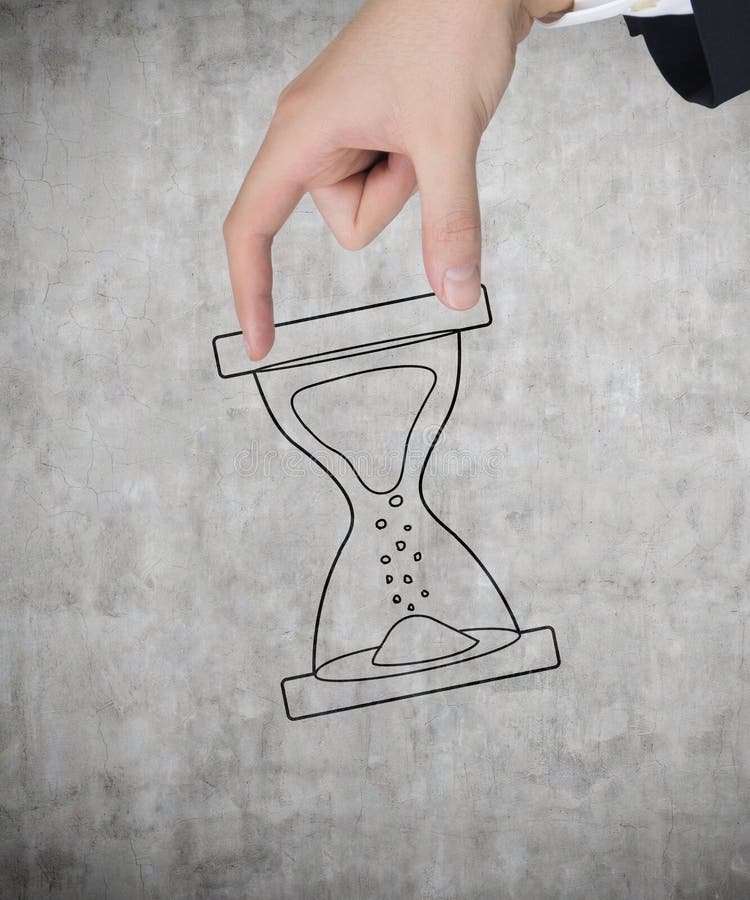 Hand holding hourglass stock image. Image of countdown - 48169183