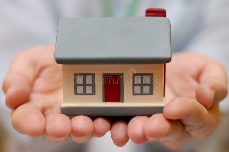 Hand holding house stock image. Image of model, protect - 11967739