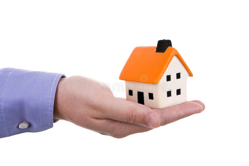 Hand holding a house stock photo. Image of open, invest - 7053274