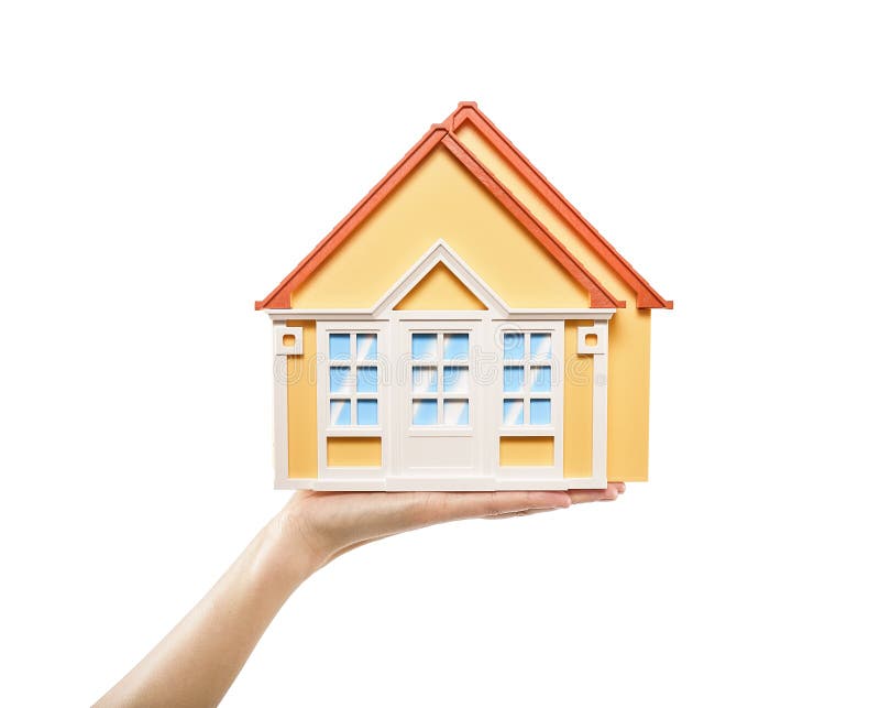 Hand holding house stock image. Image of home, house - 50820993