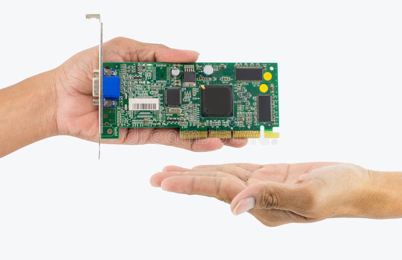 Hand holding IC chip. stock image. Image of isolated - 96016305