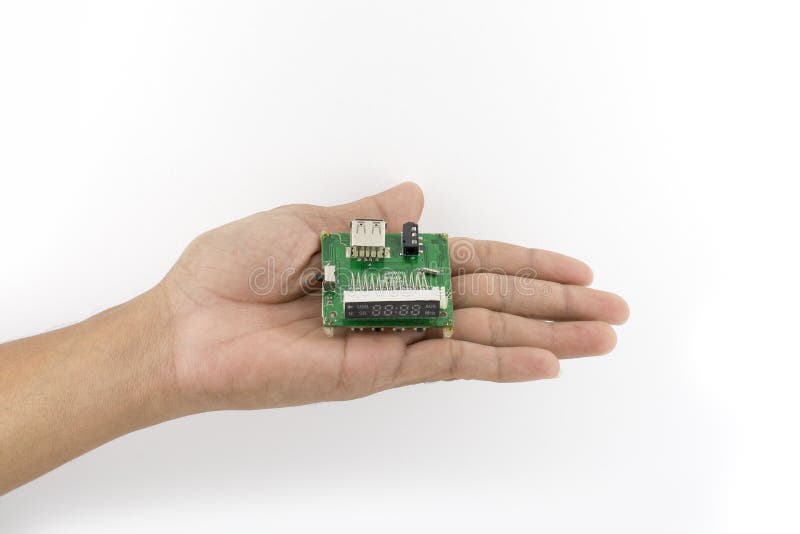 Hand holding IC chip. stock photo. Image of green, semiconductor - 96016386