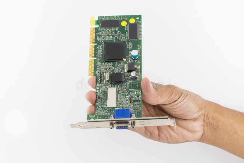 Hand holding IC chip. stock photo. Image of printed, engineering - 96016418
