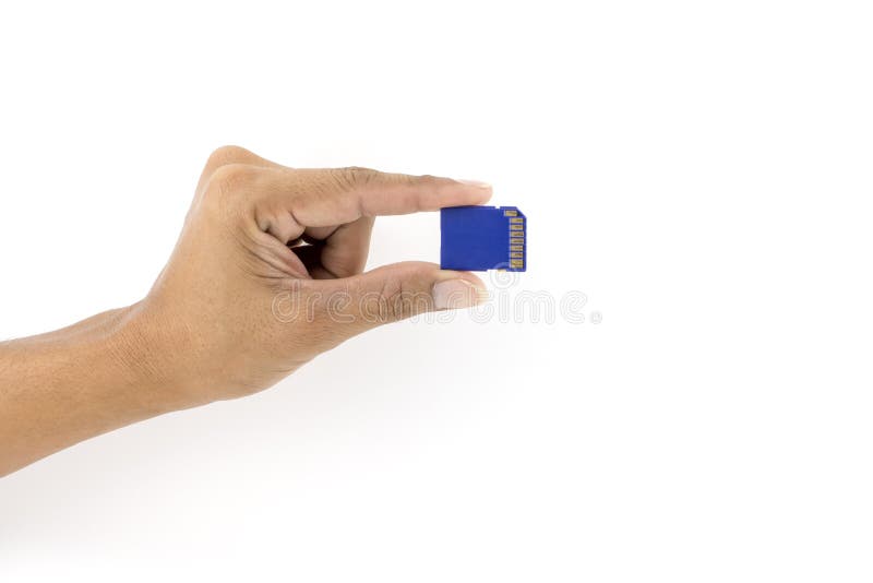 Hand Holding IC SD Card Chip. Stock Image - Image of closeup, hand ...