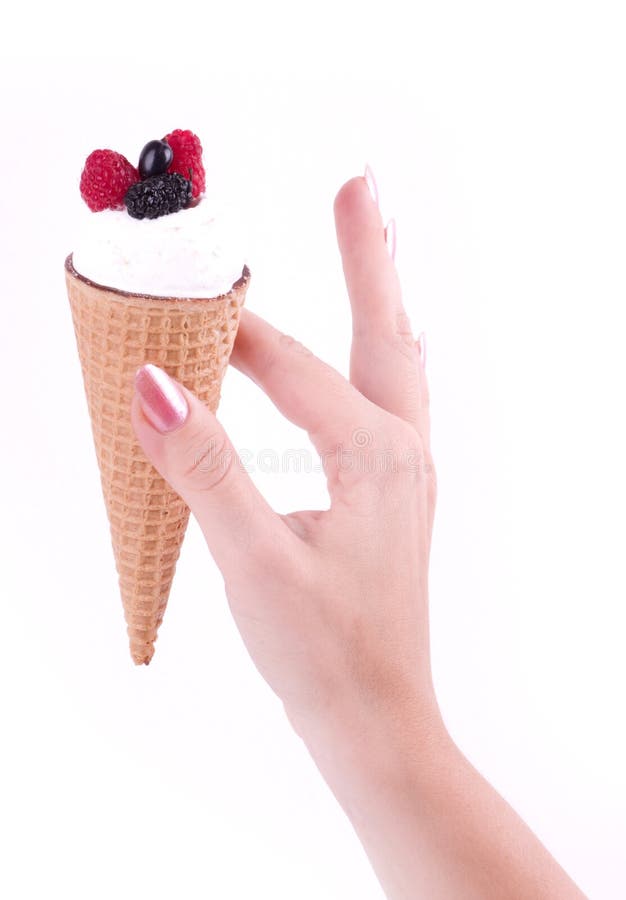 Hand holding ice cream stock image. Image of candy, girl - 26118791