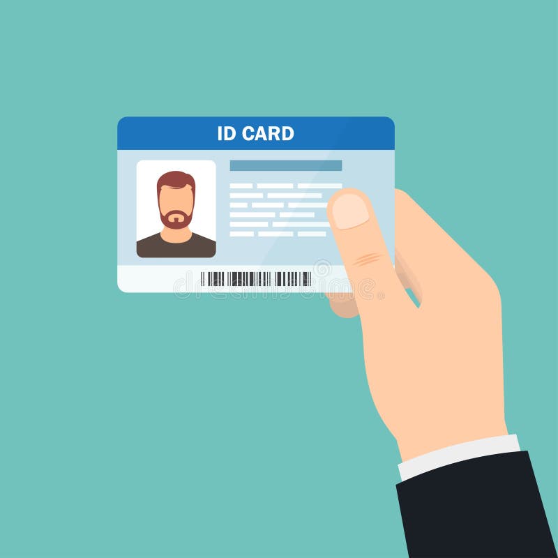 Man Holding Id Card Stock Illustrations – 252 Man Holding Id Card Stock ...