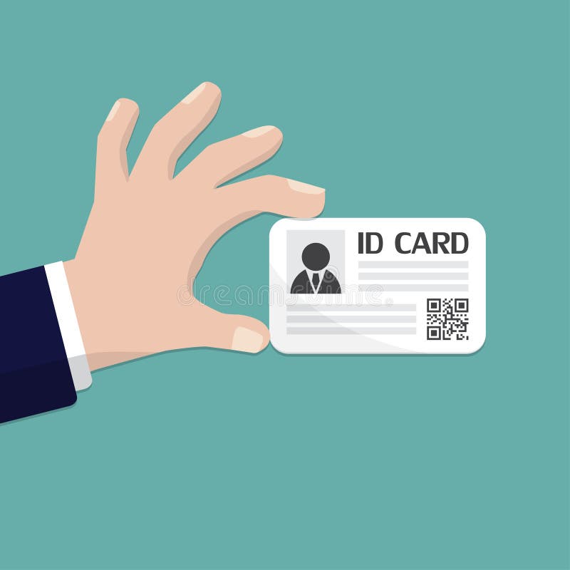 Man Holding Id Card Stock Illustrations – 252 Man Holding Id Card Stock ...