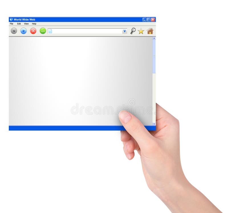 3D Internet Website Box on White Stock Illustration - Illustration of ...