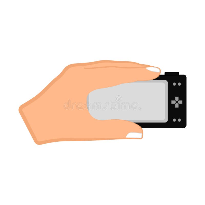 Hand holding a joystick stock vector. Illustration of hold - 132798179