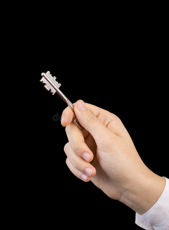 Hand holding a key stock photo. Image of future, palm - 35574316