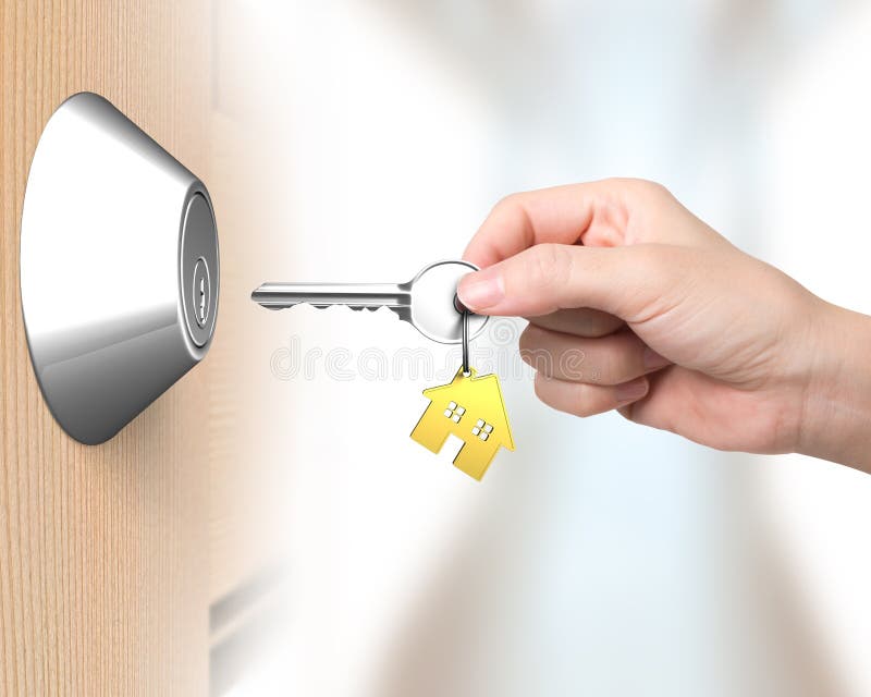 House Key To Unlock Brass Lock for Home Door Stock Vector ... House Key To Unlock Brass Lock for Home Door Stock Vector ...