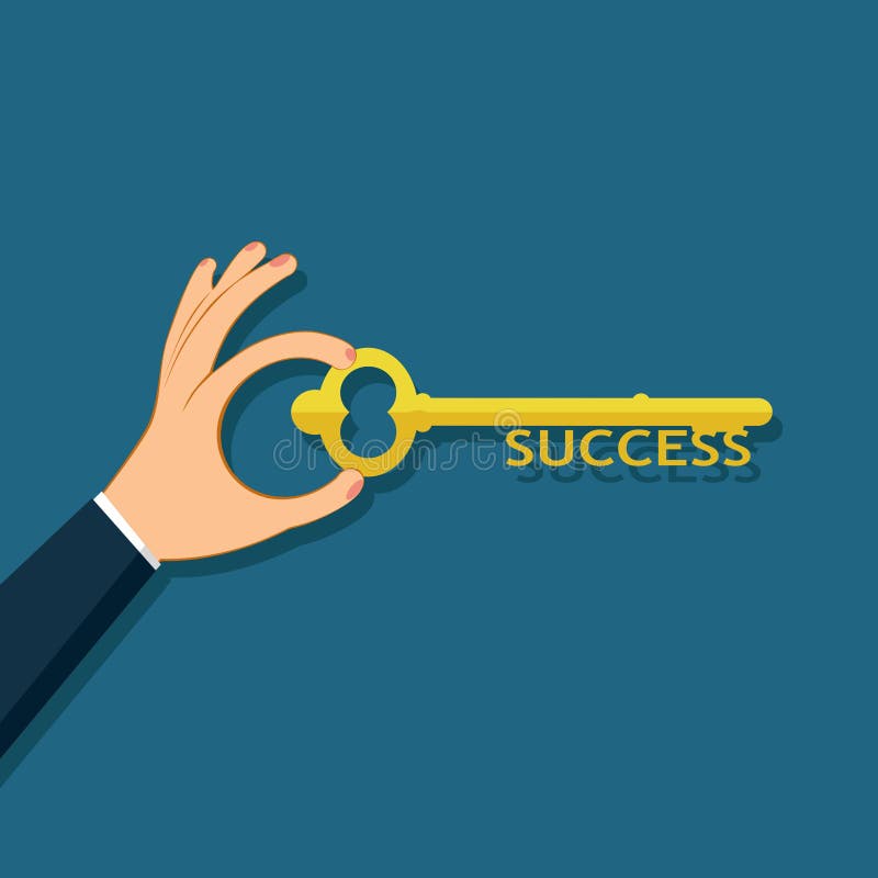 Hand Holding Key To Success. a Symbol of Success Vector Stock Vector ...