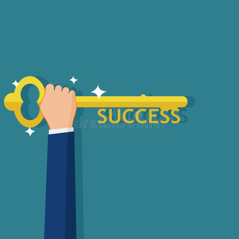Hand Holding Key To Success. a Symbol of Success Vector Stock Vector ...