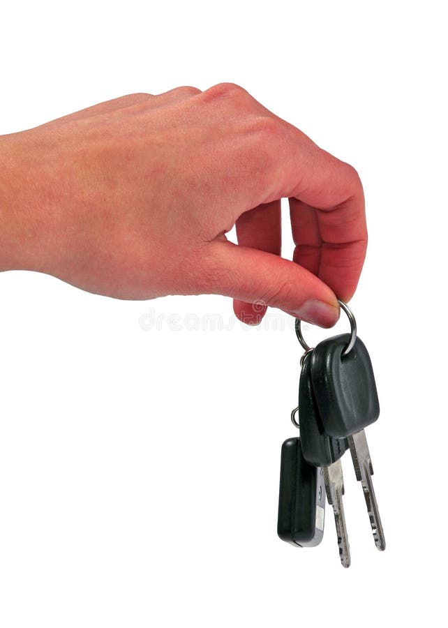 Hand holding keys stock image. Image of isolated, hand - 12230337