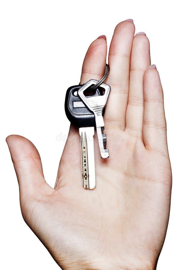 Hand holding the keys stock photo. Image of technology - 28365330