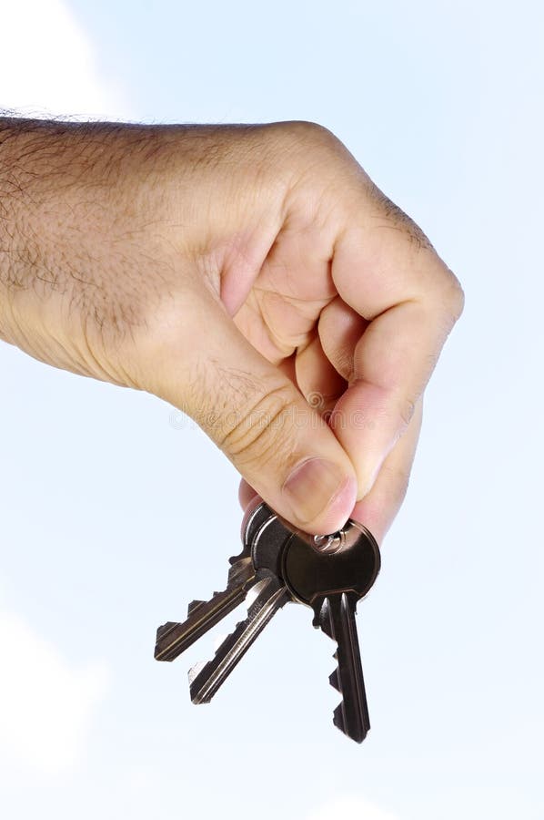 House Keys Keyring Hand stock photo. Image of relocate - 11015582
