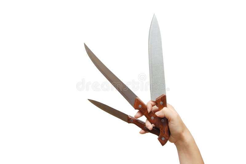 Hand holding a knife stock image. Image of isolated, crime - 10863069