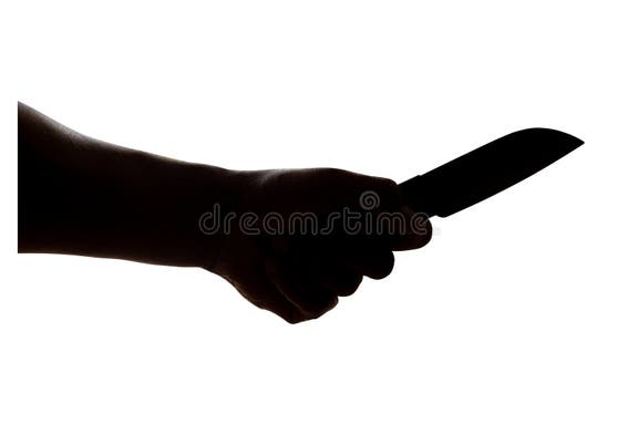 Hand holding knife stock illustration. Illustration of meat - 299792475
