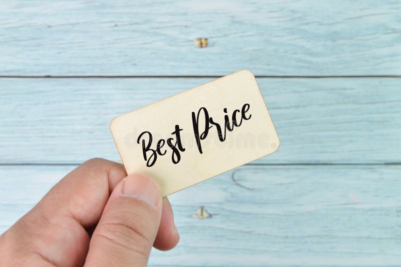 Hand Holding Label Tag Written with BEST PRICE Stock Photo - Image of ...