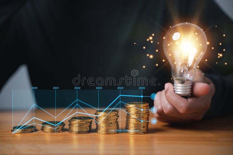 195 Finance Chart Light Bulb Coins Stock Photos - Free & Royalty-Free ...