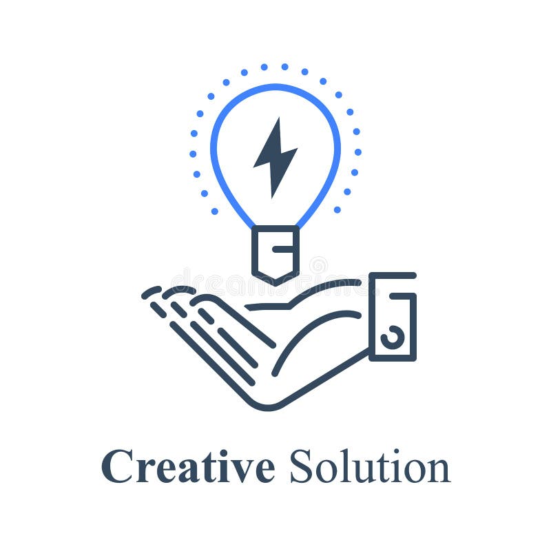 Innovation Idea Icon Vector with Flat Color Style Isolated on White ...