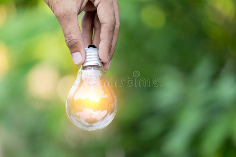 Hand Holding Light Bulb,energy Sources for Renewable,natural Energy ...