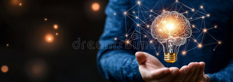 A Hand Holding a Light Bulb of Inspiration with a Bright Idea and ...